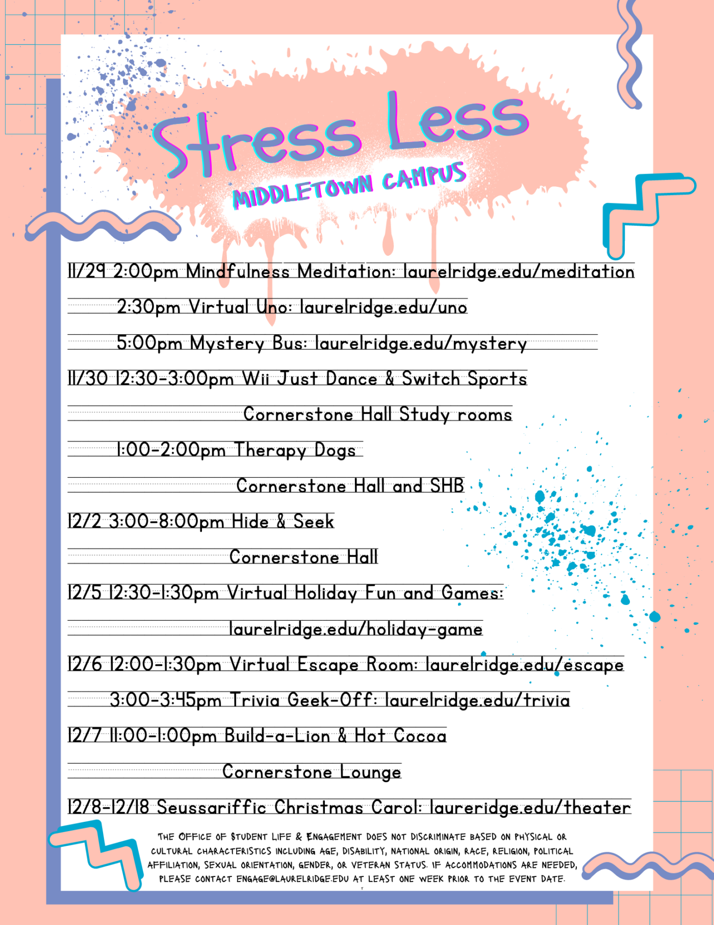 Stress Less ‣ Laurel Ridge Community College