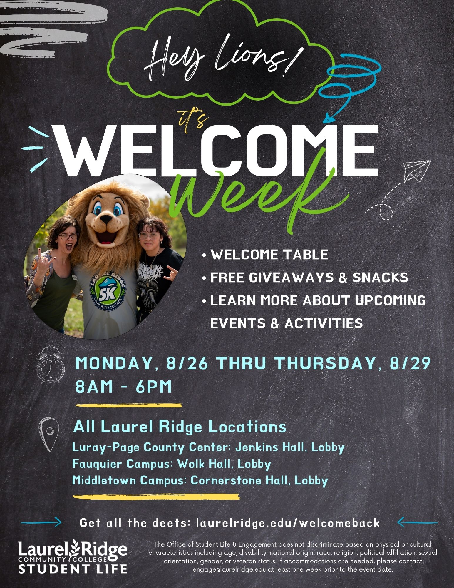 Welcome Week ‣ Laurel Ridge Community College